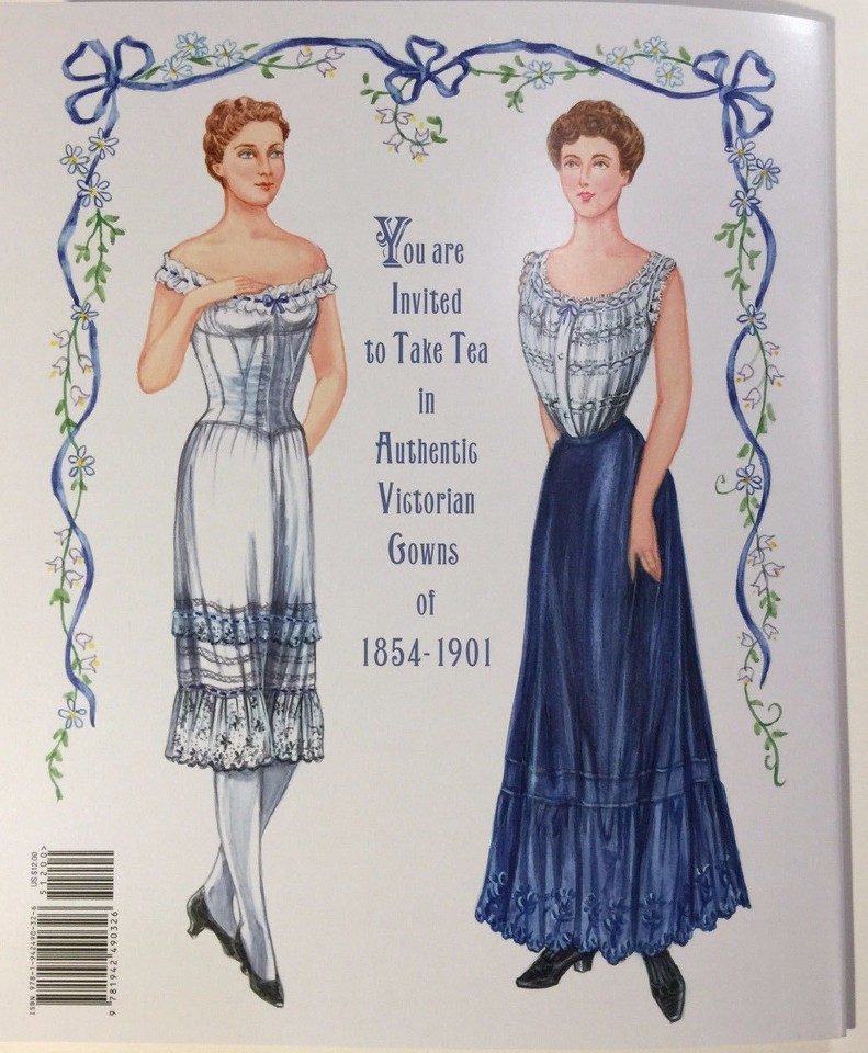 VICTORIAN TEA TIME Paper Doll Book--2 Lovely Dolls w/Lavish Costumes ...