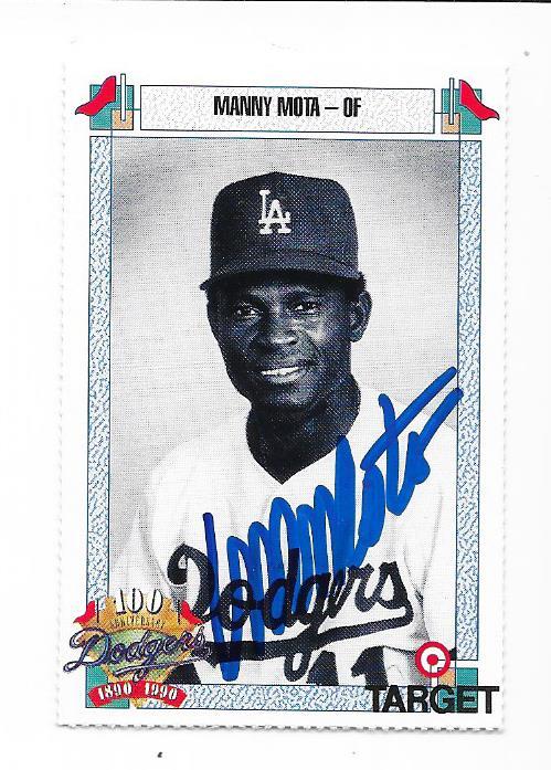 MANNY MOTA 1990 TARGET AUTOGRAPHED SIGNED # 557 LOS ANGELES DODGERS | eBay