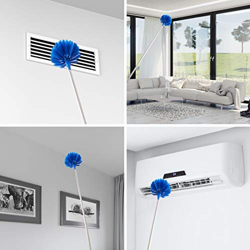 Cobweb Duster with Extension Pole, Washable Cleaning Duster Kit with 2 ...