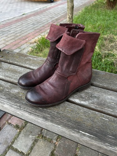 A.S.98 Women’s Italian Leather Zip Ankle Biker Boots EU 36 US 5.5-6 ...