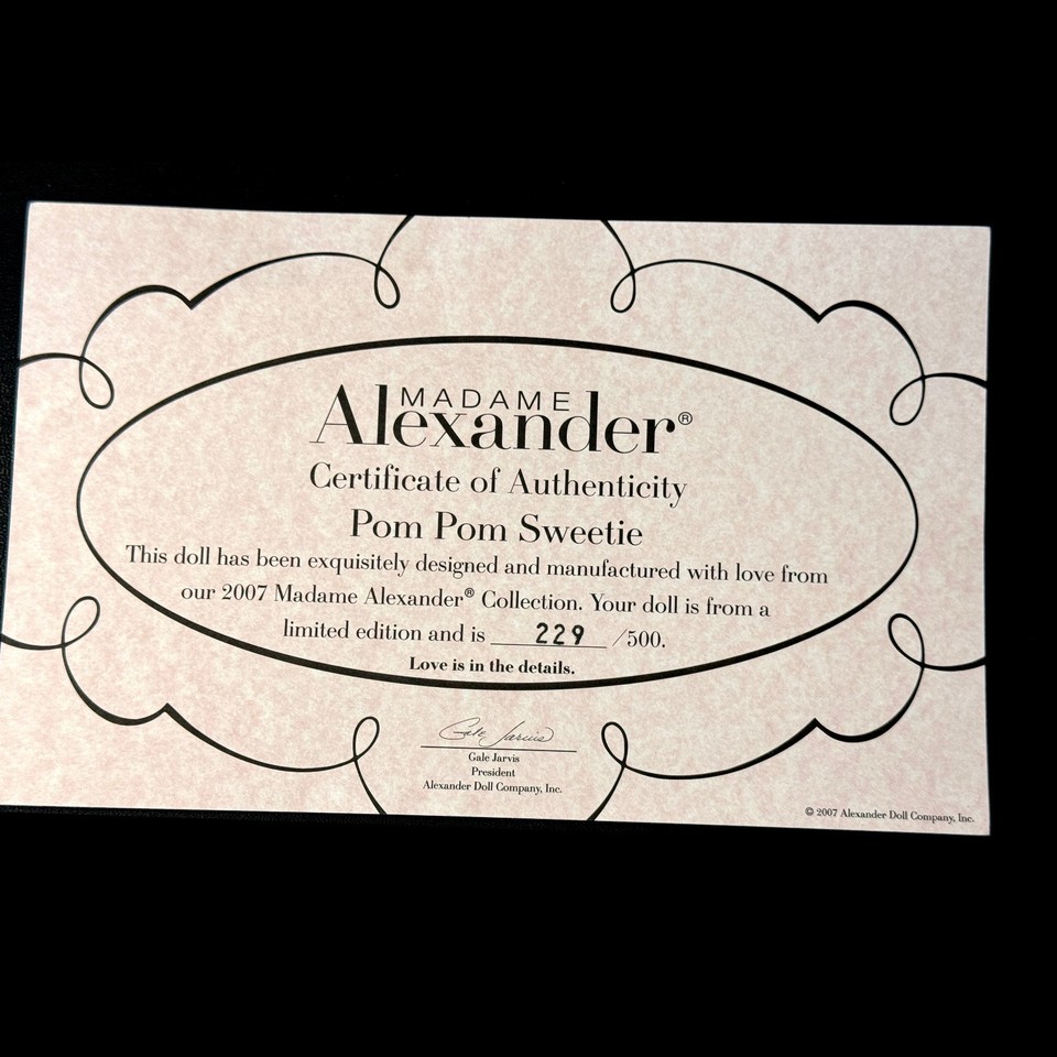 RARE! HTF Madame Alexander Pom Pom Sweetie 10" Doll LE 229 of 500 | eBay