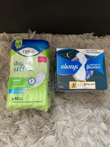 Always Infinity Flex Protect Ladies Pads Tena Discreet Ultra Normal ...