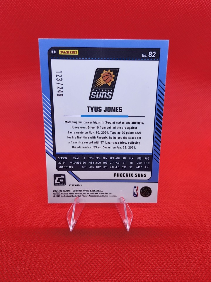 2024-25 Panini Donruss Optic Tyus Jones #82 Green Hyper /249 | eBay UK