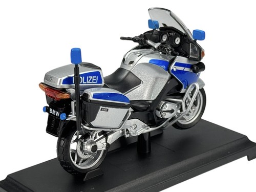WELLY BMW R 1200 RT R1200RT POLIZEI SILVER 1:18 MOTORCYCLE DIE CAST ...