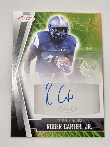 Roger Carter Jr. Los Angeles Rams 2022 Sage Certified Autograph Rookie ...