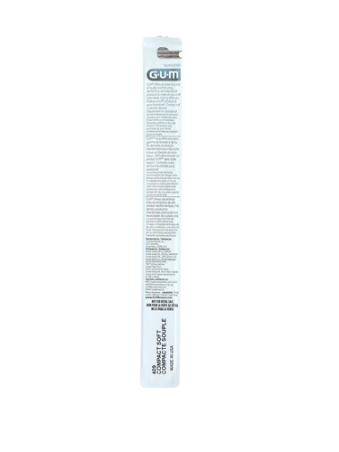 6 Pk GUM 409 Classic Compact (4 rows) brushes Soft Toothbrush With ...