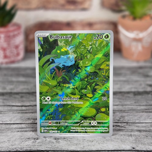 Bulbasaur 166/165 Holo Illustration Rare Pokemon 151 Scarlet & Violet ...