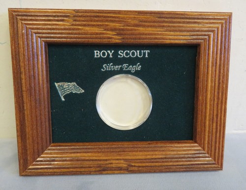 Silver Eagle "BOY SCOUT" Oak Frame. NO COIN | eBay