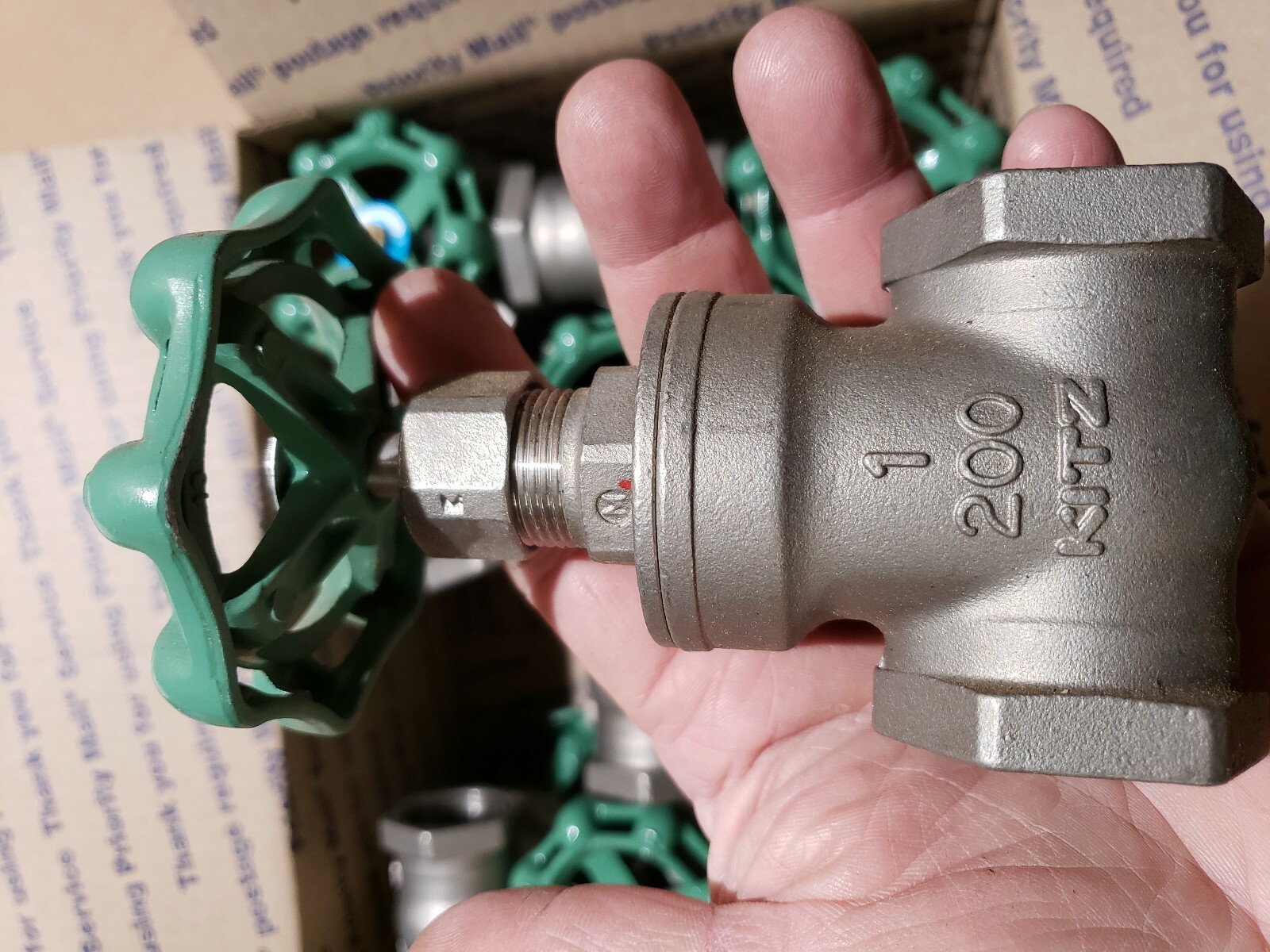 Lot of 12 - KITZ 1" NPT, 200 WOG 316 STAINLESS STEEL GATE VALVE, SCS14 ...