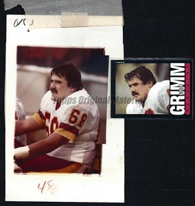 Russ Grimm Redskins 1985 Topps Original Extra Photo 5x8 Vault Archives ...