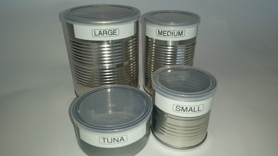 16 (16) Clear Plastic Lid Covers for Tin Cans. 4 different sizes. | eBay