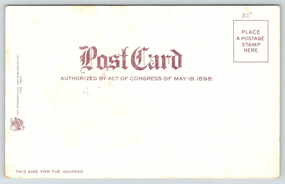 Clapsaddle New Year~Lil Dutch Girl in Blue Delft Shoe Boat~Tulips~Ducks ...