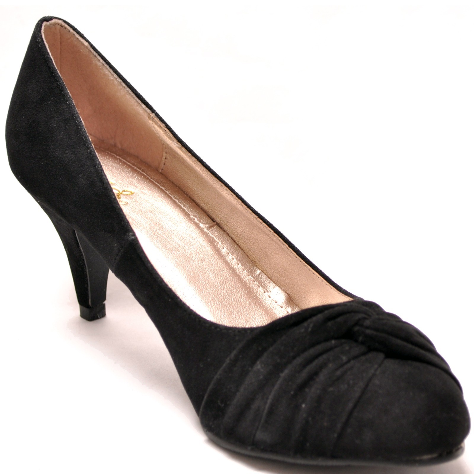 New women's shoes classic casual simple work pumps suede like high heel ...