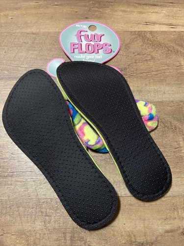 FUR FLOPS NWT! Medium Size 7/8 Fur Flops Fuzzy Flip Flop Sandals Slip ...