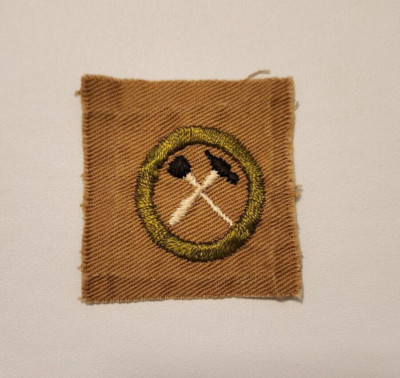 BSA Boy Scout Merit Badge Handicraft Type A Square 1911-1933 *BSA Logo ...