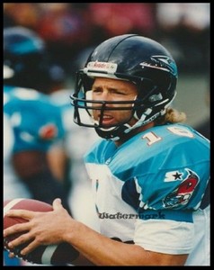 CFL 1995 HOFer Matt Dunigan Birmingham Barracudas Color 8 x 10 Photo ...