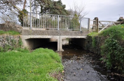 Photo 6x4 A bridge on Tews Lane as seen from downstream Bickington ...