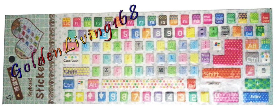 Desktop Laptop Computer Keyboard Stickers / Decals Cover Protector ...