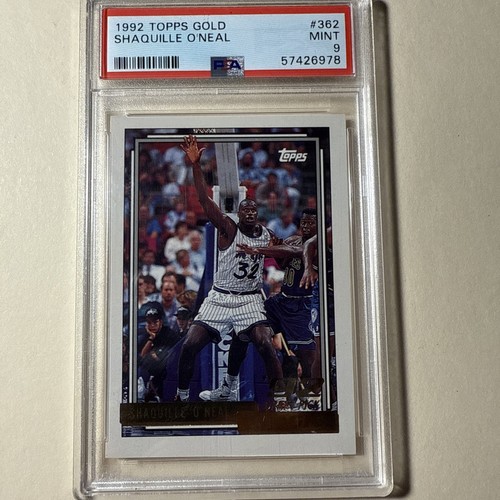 1992-93 Topps Gold #362 Shaquille O'Neal Rookie RC PSA 9 Iconic Card | eBay