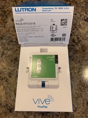 Lutron RMJS-8TN-DV-B 0-10 V Vive PowPak Dimming Module | eBay