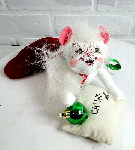 Annalee dolls - 2009 cat in Christmas stocking on cat nip pillow | eBay