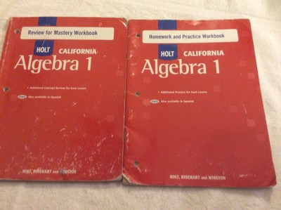 Homework And Practice Test& Review For Mastery Workbook Algebra | eBay