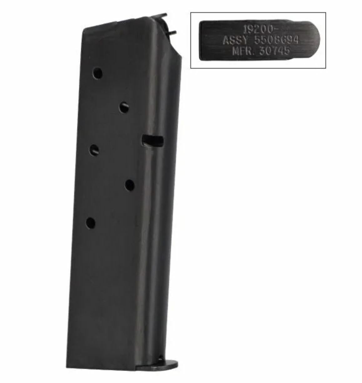 3 Mags USGI Colt Style 1911 .45 ACP Blued 7 Round Government .45 AUTO ...