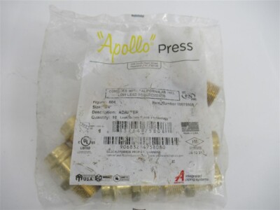 Apollo Press 10075808 , 3/4" Press x Male Threaded Brass Adapter (PK 10 ...