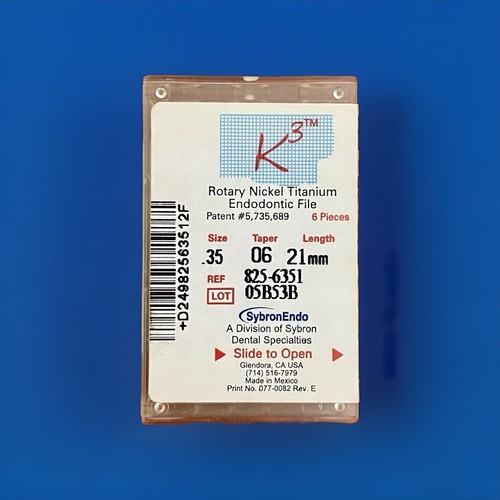 SybronEndo K3 Rotary Nickel Titanium Endodontic File .35/21mm, 6pk | eBay