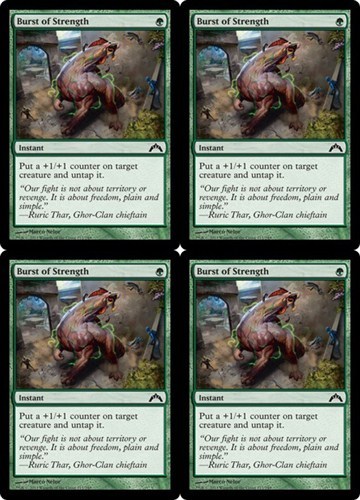 4x BURST OF STRENGTH Gatecrash MTG Green Instant Com | eBay