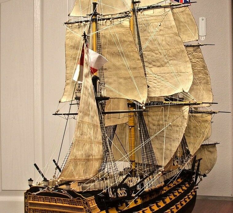 Heller HMS Victory 1:100 - set of 730 pcs CNC Walnut blocks for rigging ...