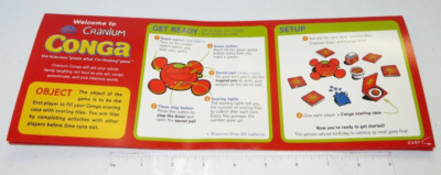 2003 Cranium Conga Board Game Replacement Instruction Manual Only | eBay