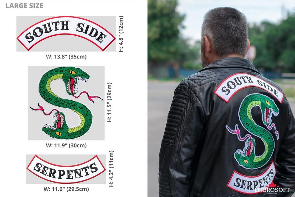 Riverdale SouthSide Serpents Back Embroidered Patch Iron On Two Sizes ...