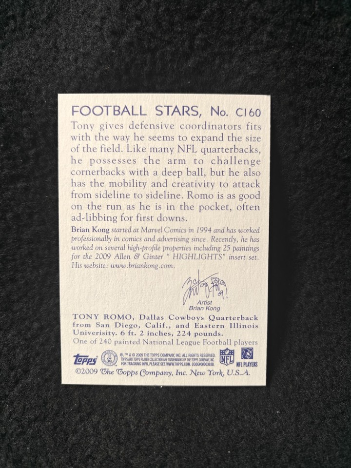 2009 Topps National Chicle #C160 Tony Romo Dallas Cowboys | eBay