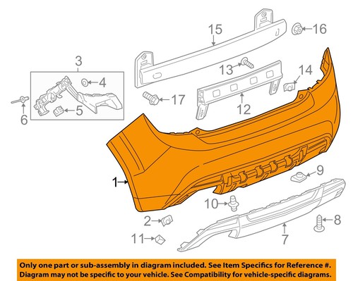 GM OEM 13-16 Sonic Rear Bumper Bumper Components-Bumper Cover 95472629 ...