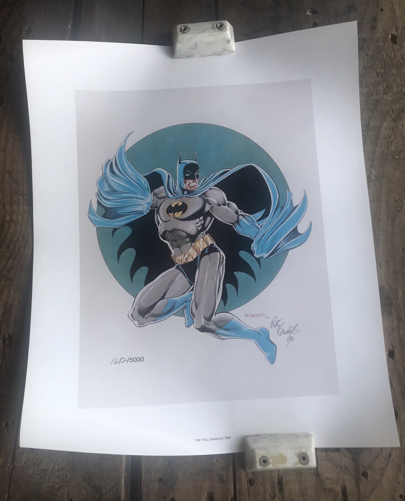 BATMAN Limited Edition PAT BRODERICK 1/90 Signed Print DC Comics Art ...