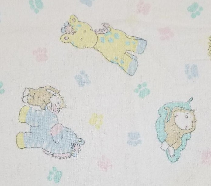 Vintage Baby Receiving Blanket 30x40 Jungle Animals Cotton 90s | eBay