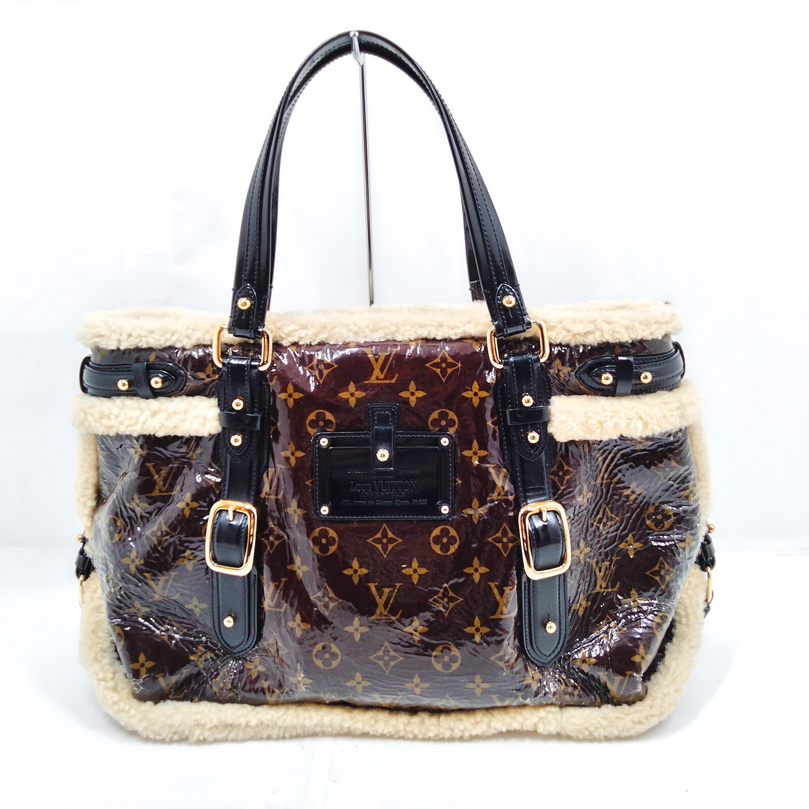 Louis Vuitton LV Hand Bag M95573 Thunder Brown Monogram Shearing ...