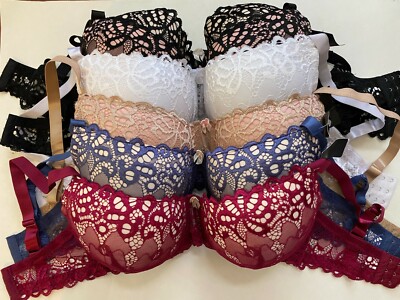 DDD BRAS NWT SIZES 36/38/40/42/44 FLORAL LACE WITH UNDERWIRE | eBay