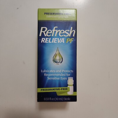 Refresh Relieva PF Lubricant Eye Drops 0.33 Oz Exp 2027+ | eBay