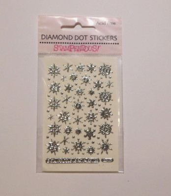 Stampendous Diamond Dots Stickers ~Snowflakes Silver/Silver ~ NIP 1 ...