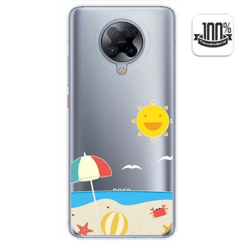 Coque Gel Transparent pour Xiaomi Little F2 Pro Design Plage Dessins ...