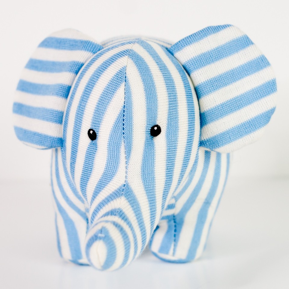 Little Jellycat London Eliot Elliott Elephant Blue Stripes 9" Plush ...