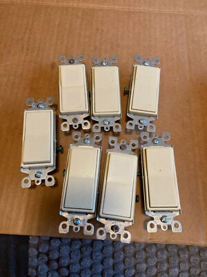 7 Rocker light switches Almond 115 volt | eBay