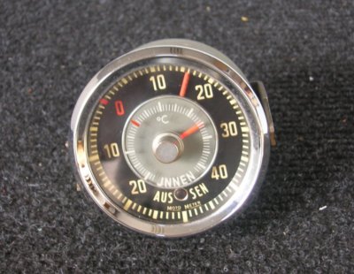 MOTOMETER INSIDE OUTSIDE THERMOMETER GAUGE MOTO METER THERMO PORSCHE ...