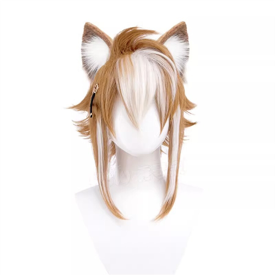 Genshin Impact Gorou Wig Ears Hair Hoop Hairpin Anime Cosplay Prop ...