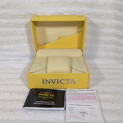 Invicta Classic Watch Display Case Empty Watch Box Storage Yellow ...