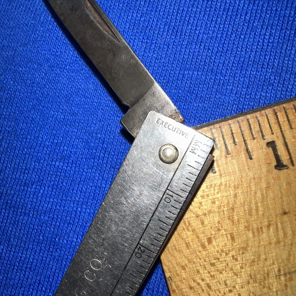 Executive Machinist Pocket Knife & Ruler 2 Blade Vintage 3.5 Inch ...