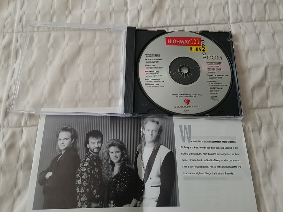 Highway 101 Bing Bang Boom CD 1991 Warner Bros Country Promo Cutout VG ...