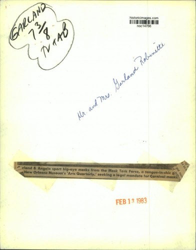 1983 Press Photo Garland and Angela Robinette host New Orleans art show ...